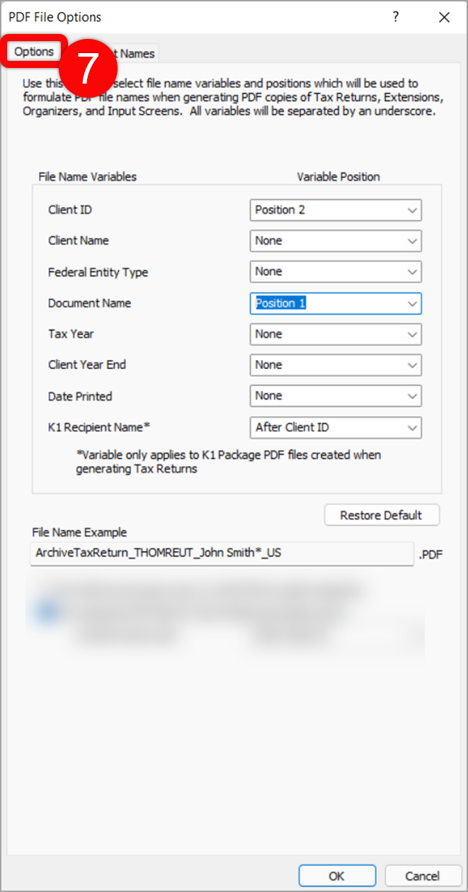 UltraTax CS® Print Settings for Organizers and Engagement Letters for ...